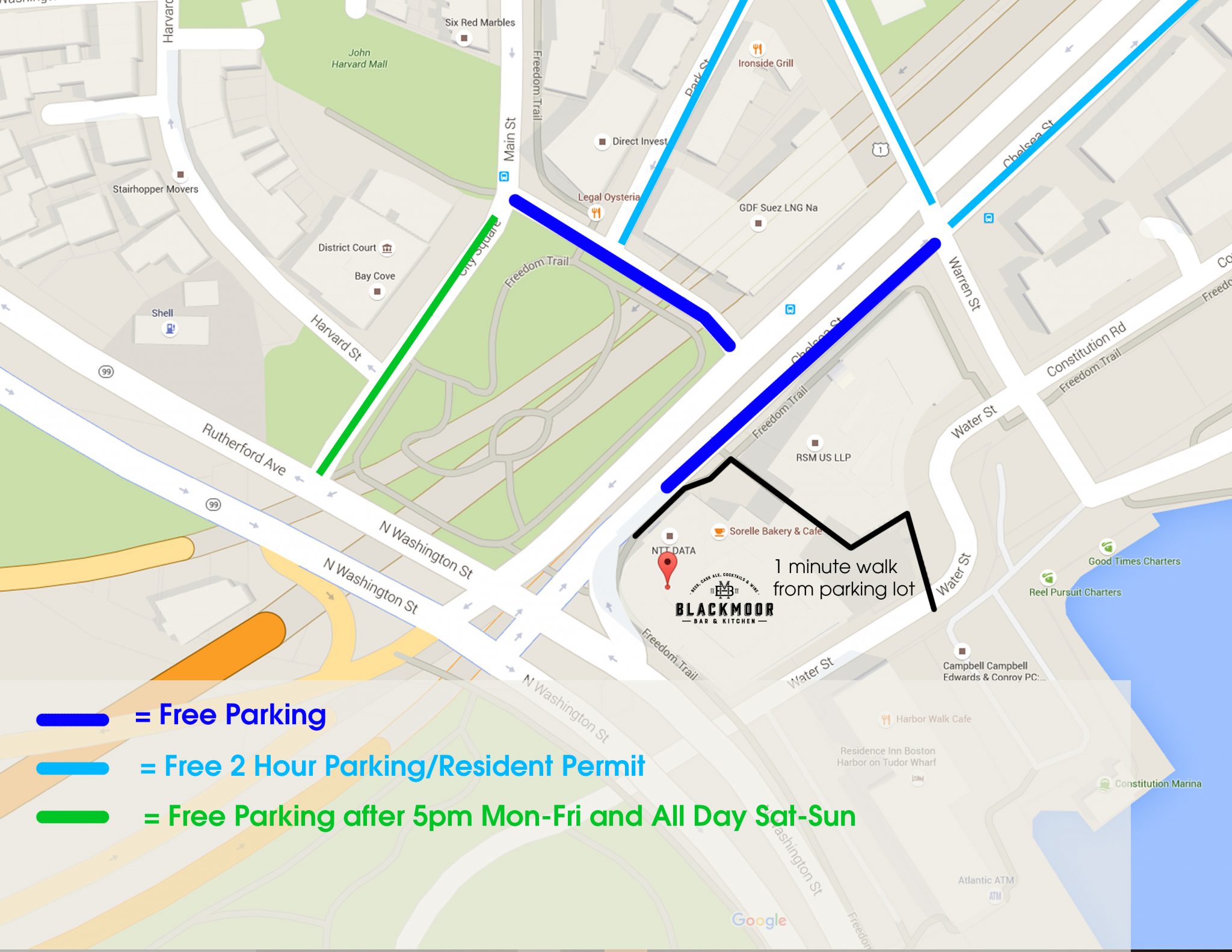 Parking Map - Blackmoor Bar & Kitchen